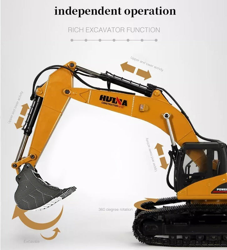 Huina 1580 RC Excavator V4 (2025 Model) – Heavy Duty RC